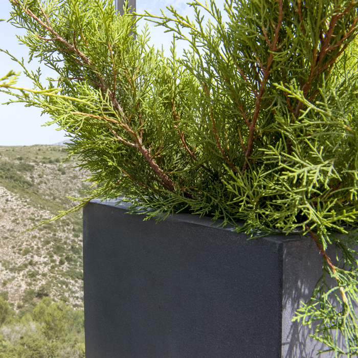 Pottery Pots Jumbo Jort Middle High 79" Rectangular Fiberstone Trough ...