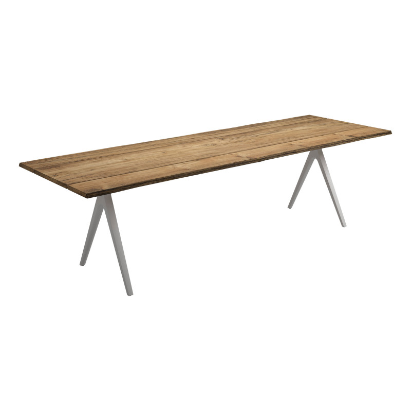 Gloster Raw Split 110" Teak Rectangular Dining Table | AuthenTEAK