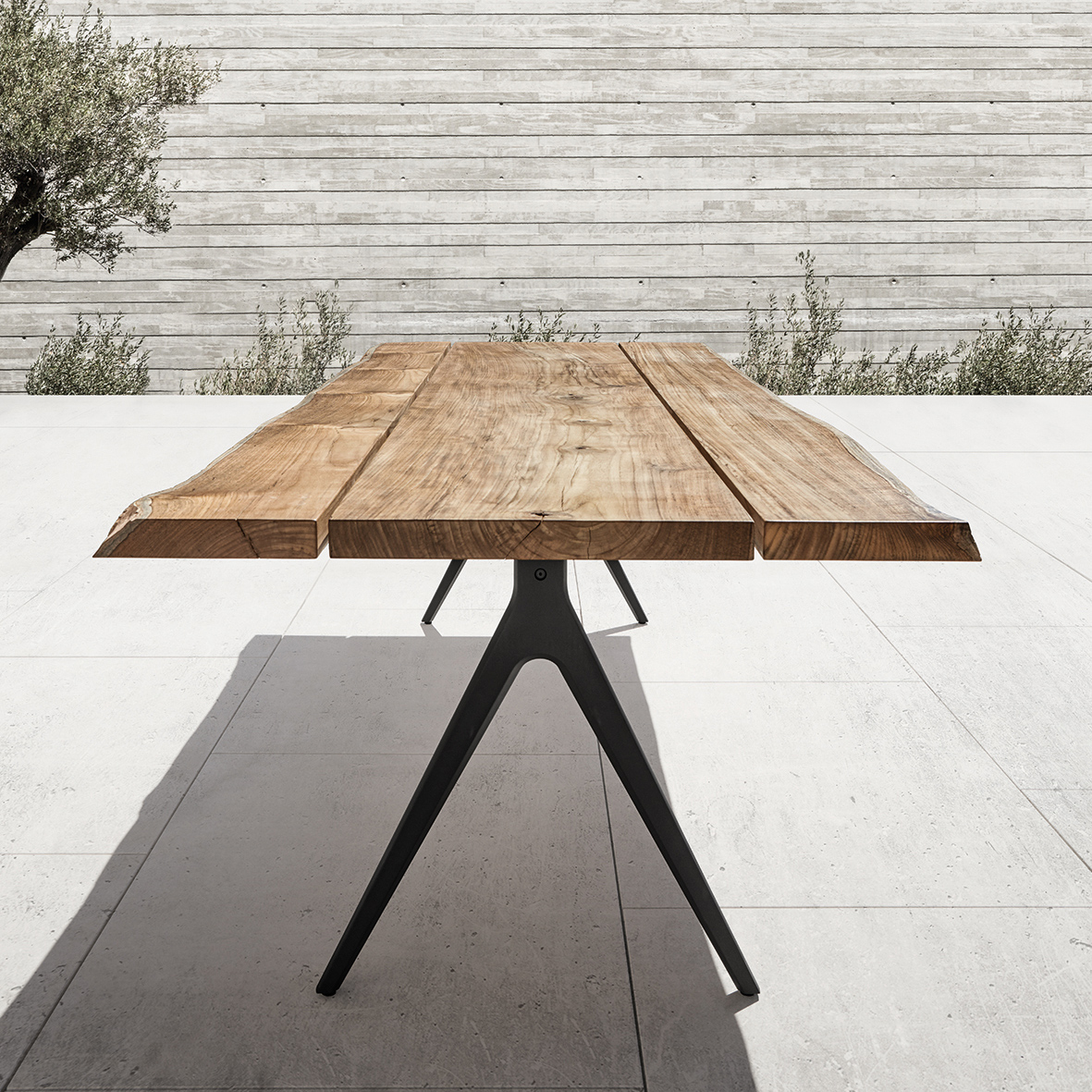Gloster Raw Split 138" Teak Rectangular Dining Table | AuthenTEAK