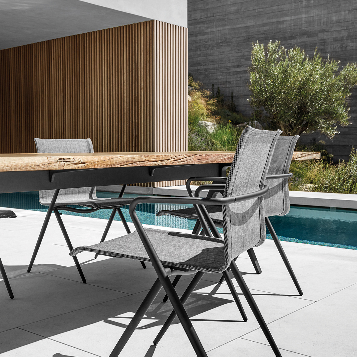 Gloster Raw Split 138" Teak Rectangular Dining Table | AuthenTEAK