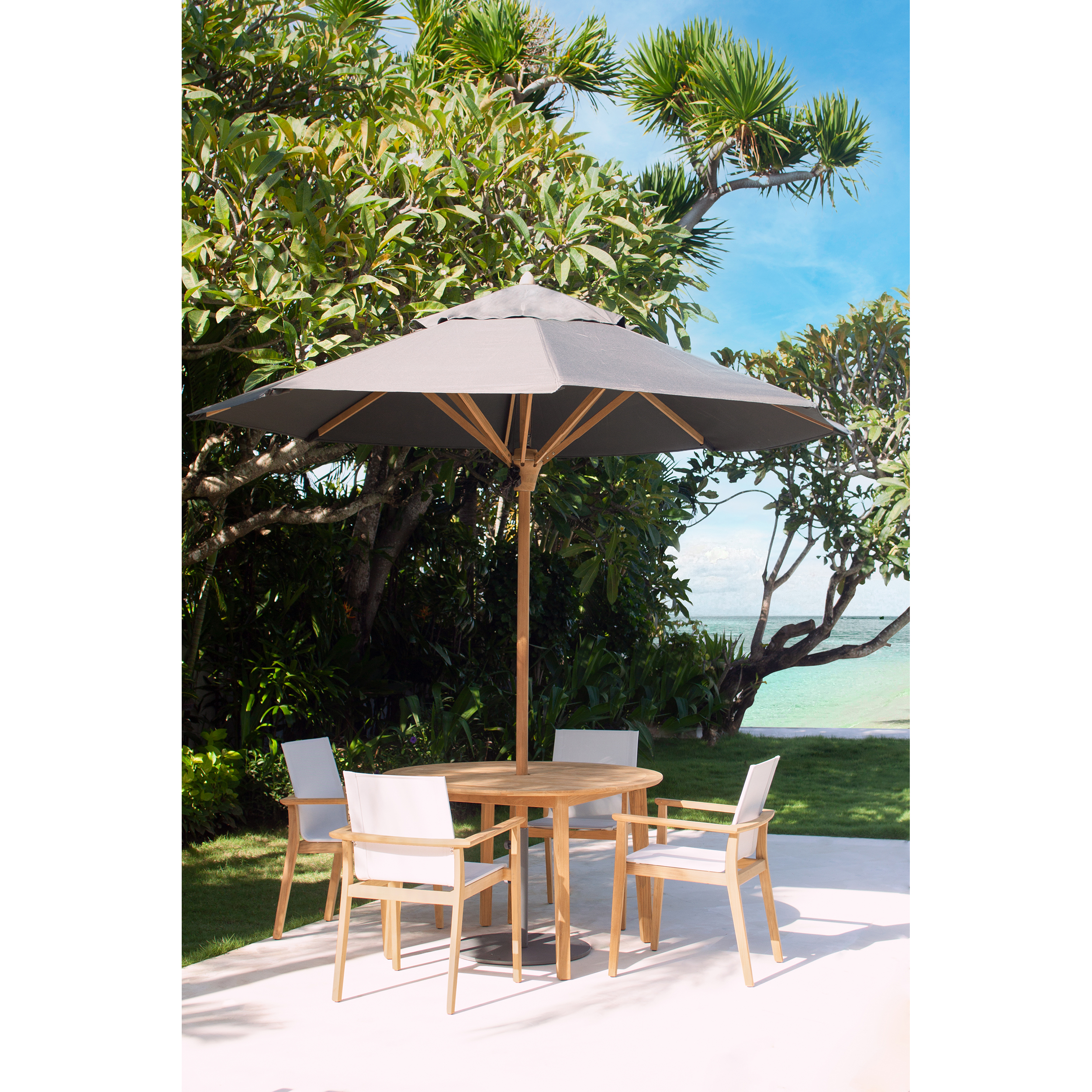 POVL Outdoor Menlo Stacking Sling Dining Armchair | AuthenTEAK