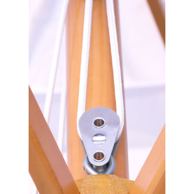 Galtech Quad Pulley 11' Octagonal Wood Market Patio Umbrella | AuthenTEAK