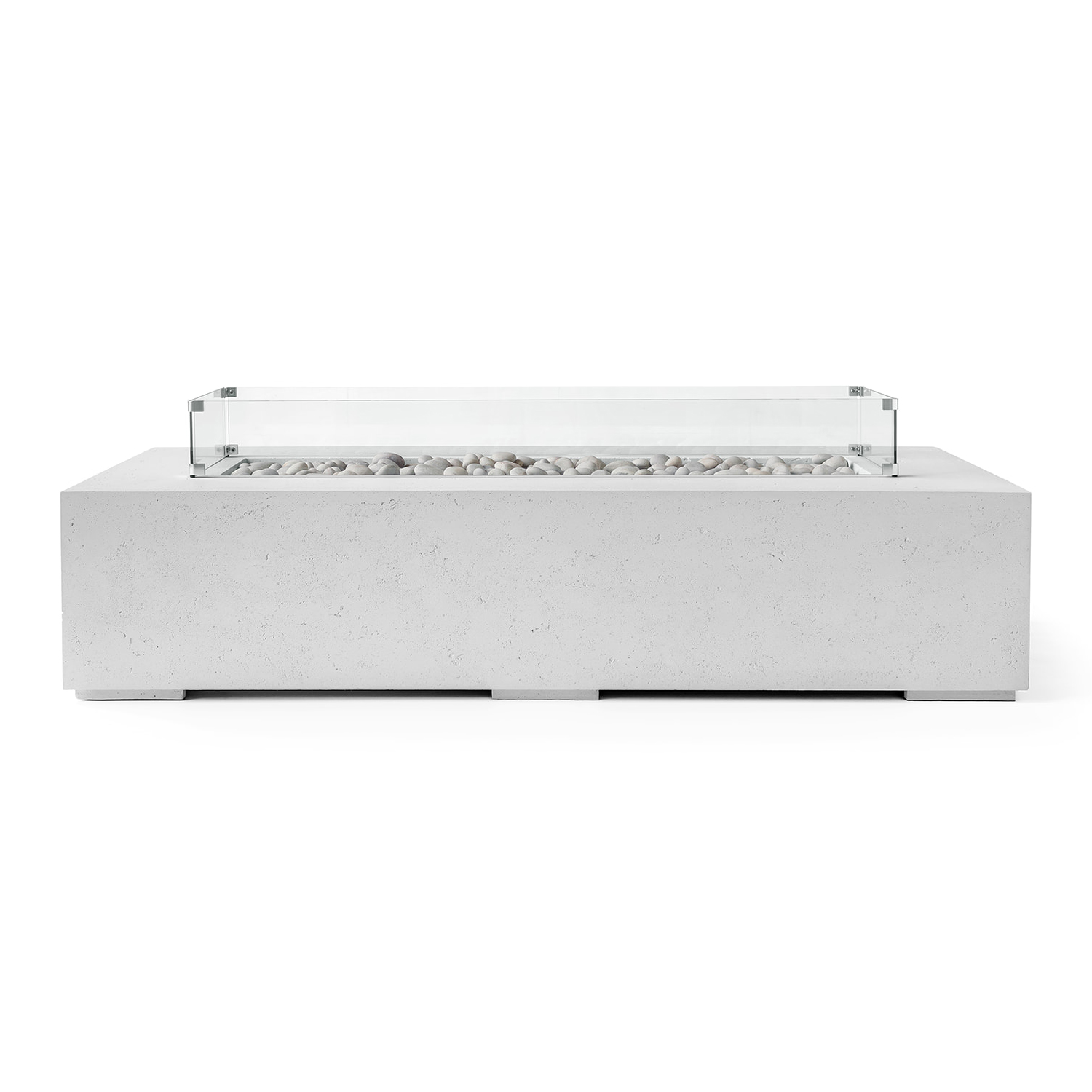 DEKKO Fire Pits Sonoma 72" Rectangular Concrete Gas Fire Pit | AuthenTEAK