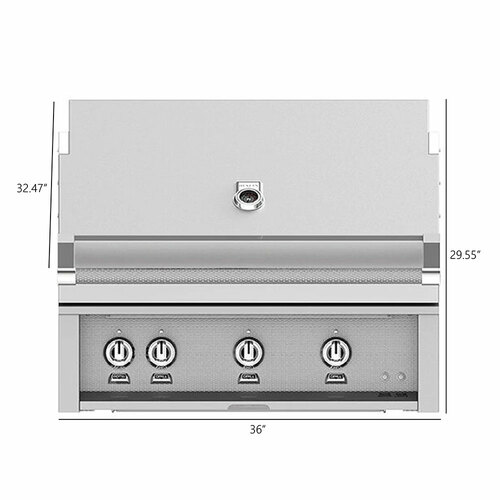 Hestan 36" Built-in Gas Grill with Rotisserie | AuthenTEAK