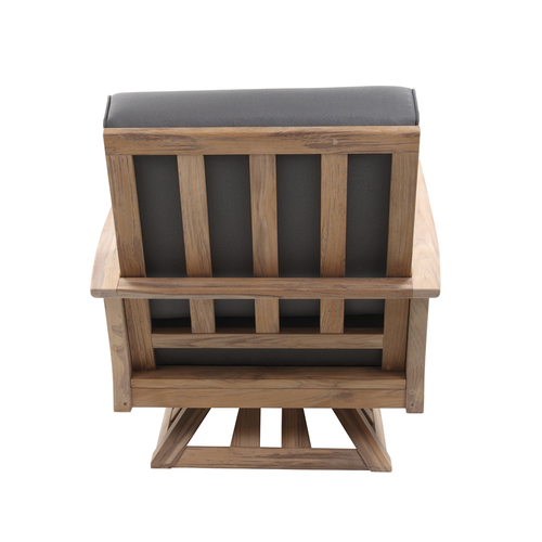 POVL Outdoor Calera Teak Swivel Rocker Lounge Chair | AuthenTEAK