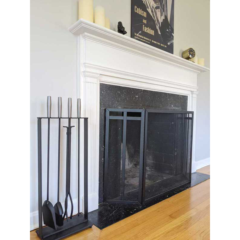 Pilgrim Soldiered Row Modern Fireplace Tool Set | AuthenTEAK