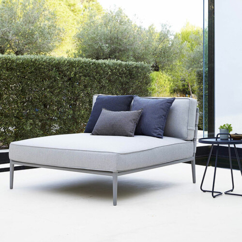 Cane-line Conic Aluminum Daybed Outdoor Sectional Unit | AuthenTEAK