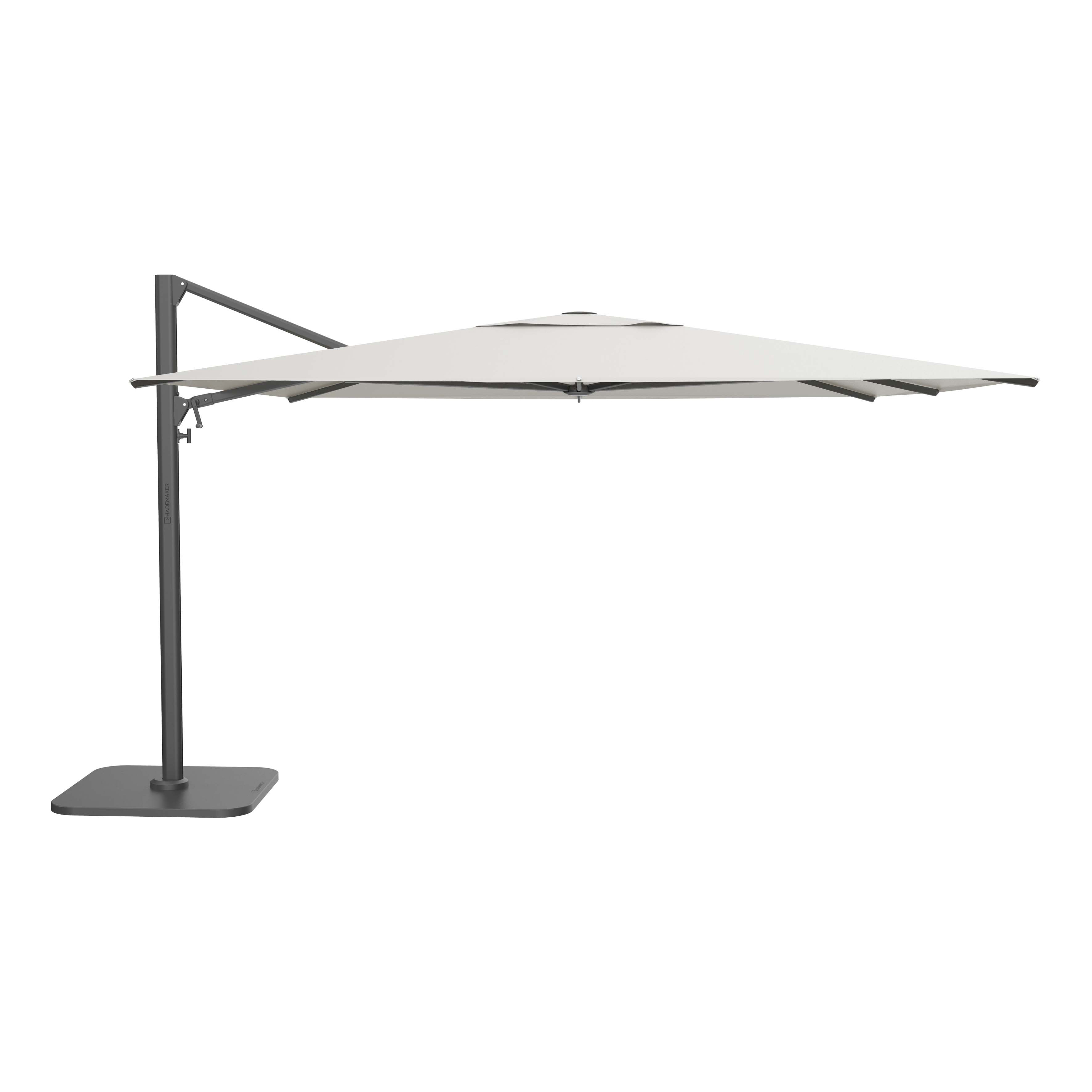 Shademaker Polaris 13'1" Square Aluminum Commercial Cantilever Patio ...