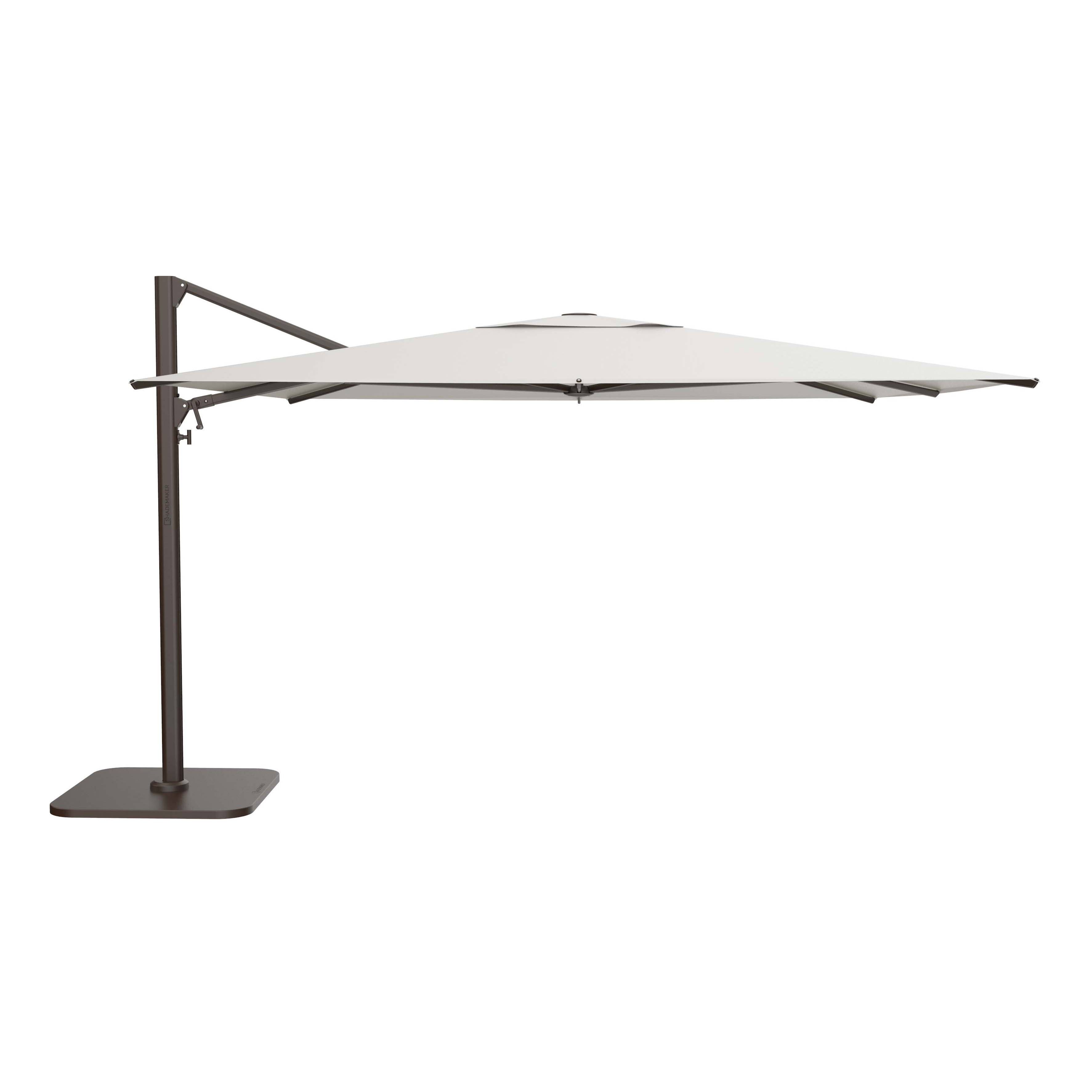 Shademaker Polaris 13'1" Square Aluminum Commercial Cantilever Patio ...