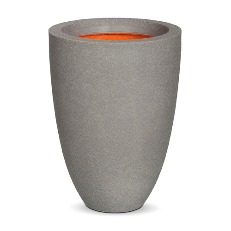 Capi Urban Elegant Vase Low Smooth Planter - Grey | AuthenTEAK
