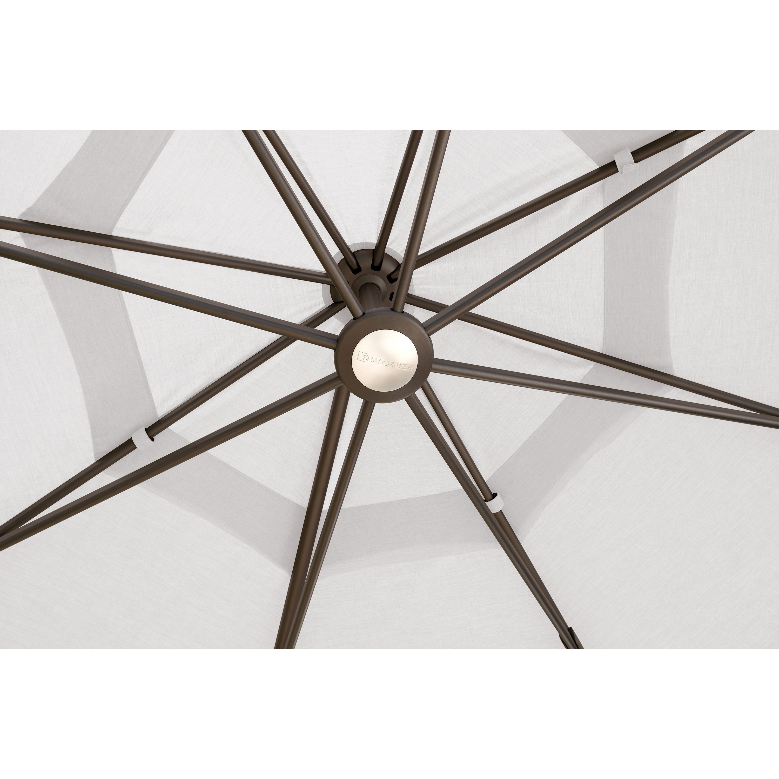 Shademaker Polaris 13'1" Octagonal Aluminum Commercial Cantilever Patio ...
