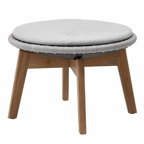 Cane-line Peacock Woven Footstool/Table | AuthenTEAK