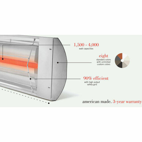 Infratech C-Series 61" Single Element Wall Mount Electric Patio Heater ...
