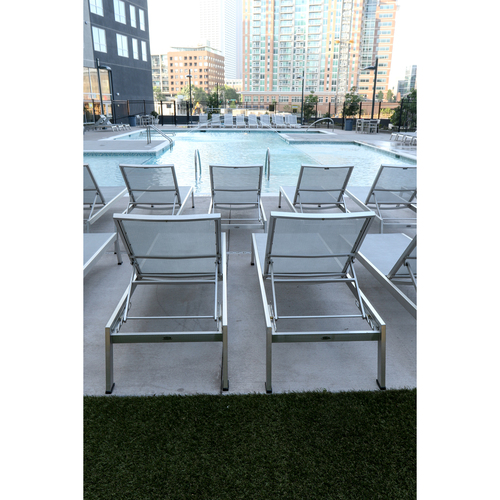 Kannoa Sicilia Aluminum Chaise Lounge with Sling | AuthenTEAK
