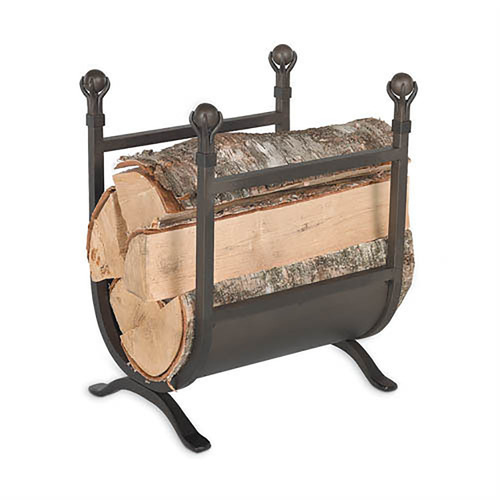 Pilgrim Ball and Claw 15" Curved Iron Fire Wood Holder | AuthenTEAK