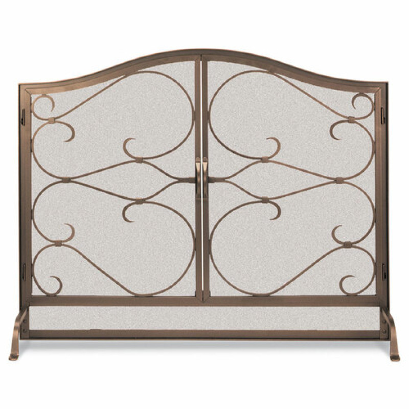 Pilgrim Iron Gate Arched Fireplace Door Screen | AuthenTEAK
