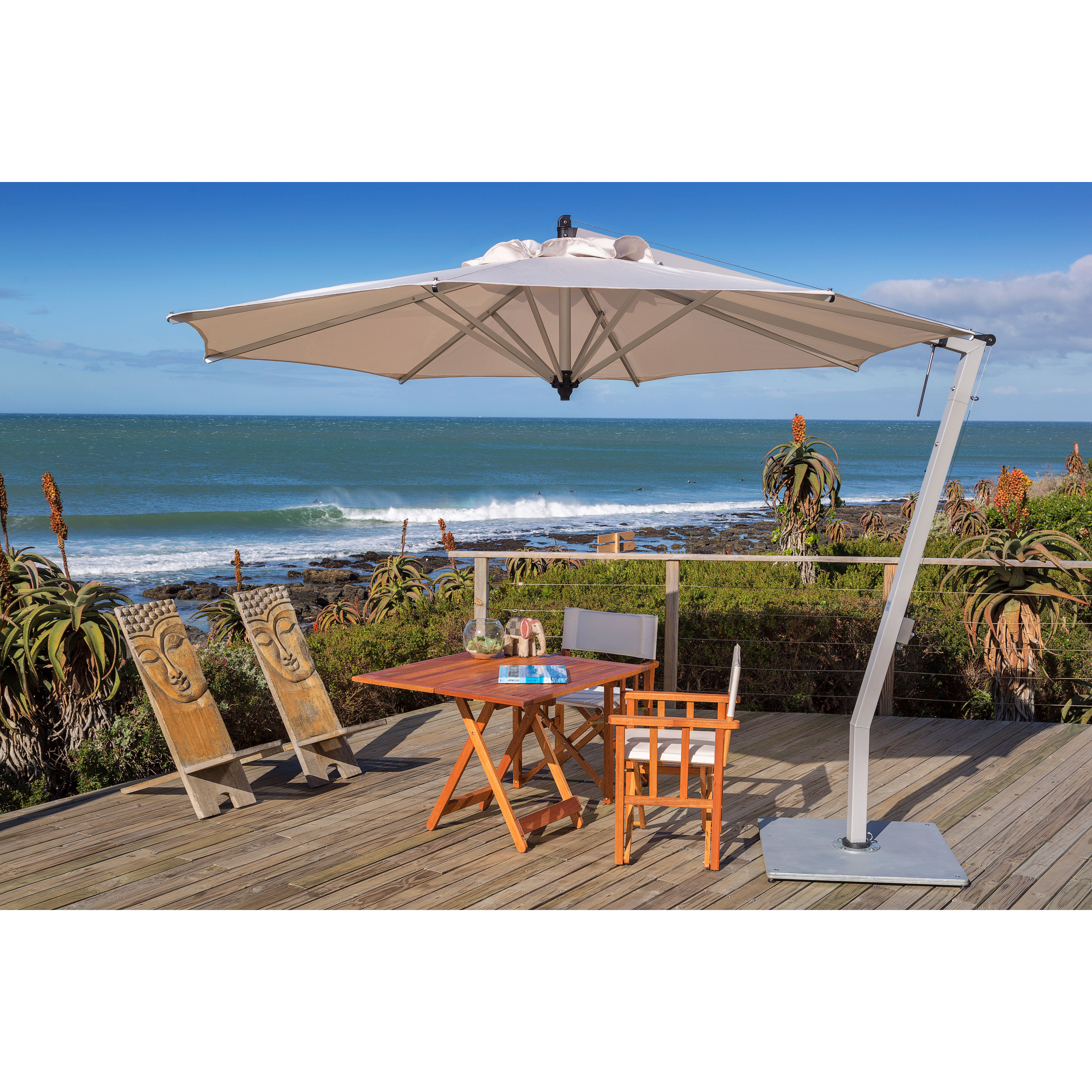 Woodline Shade Solutions Picollo 10.5' Octagonal Aluminum Cantilever ...