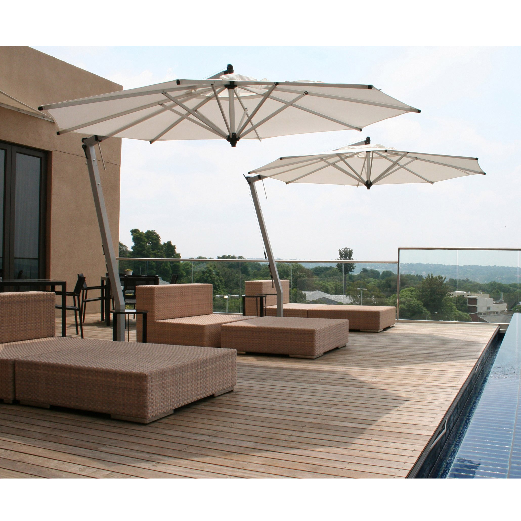 Woodline Shade Solutions Picollo 10.5' Octagonal Aluminum Cantilever ...