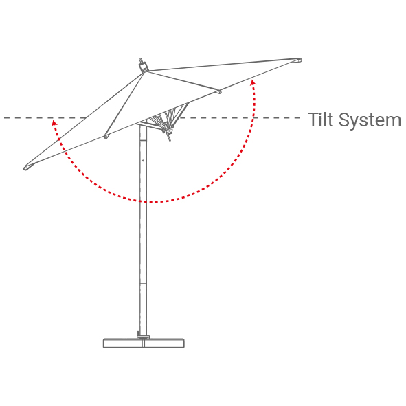 Woodline Shade Solutions Picollo 10.5' Octagonal Aluminum Cantilever ...
