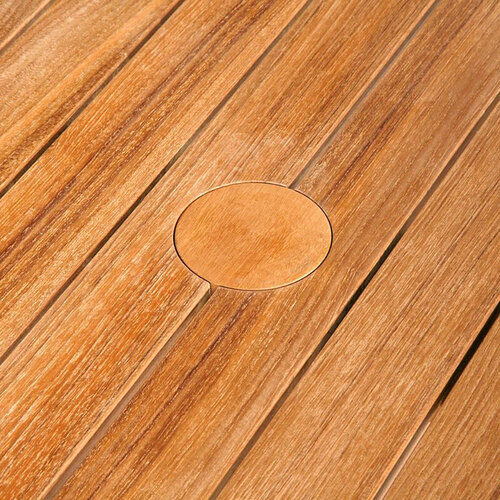 Barlow Tyrie Linear 79" Teak Rectangular Dining Table | AuthenTEAK