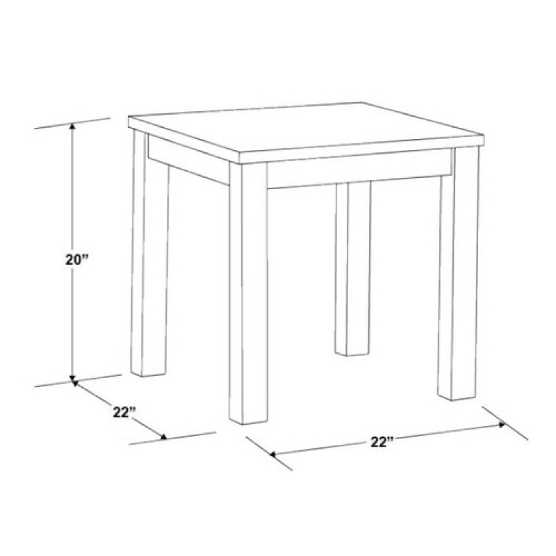 Sunset West Coastal Teak 22" Square End Table | AuthenTEAK