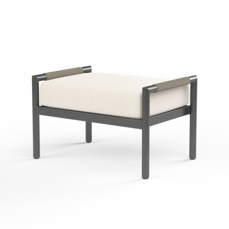 Sunset West Pietra Aluminum Ottoman | AuthenTEAK
