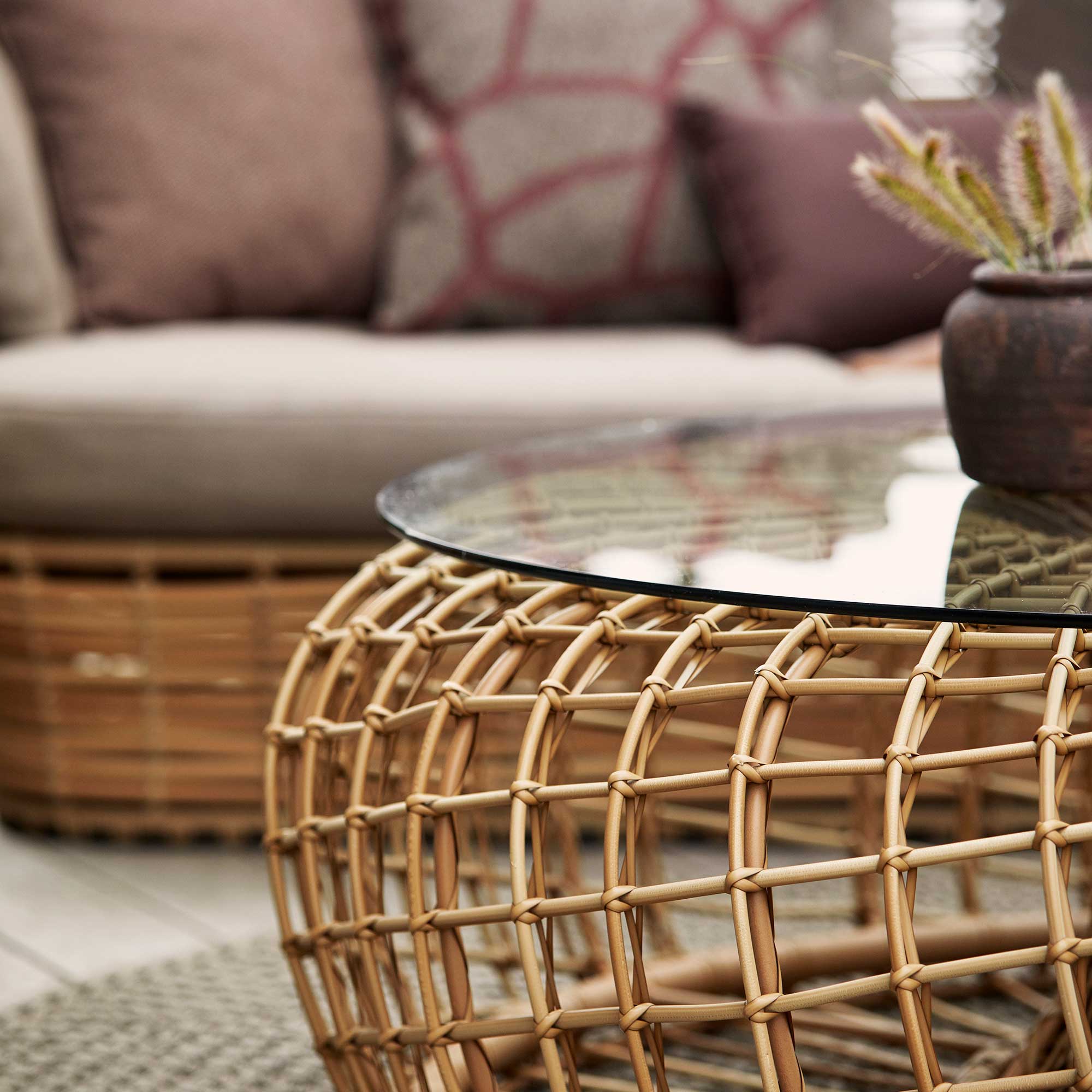 Cane-line Nest Large Footstool/Coffee Table | AuthenTEAK
