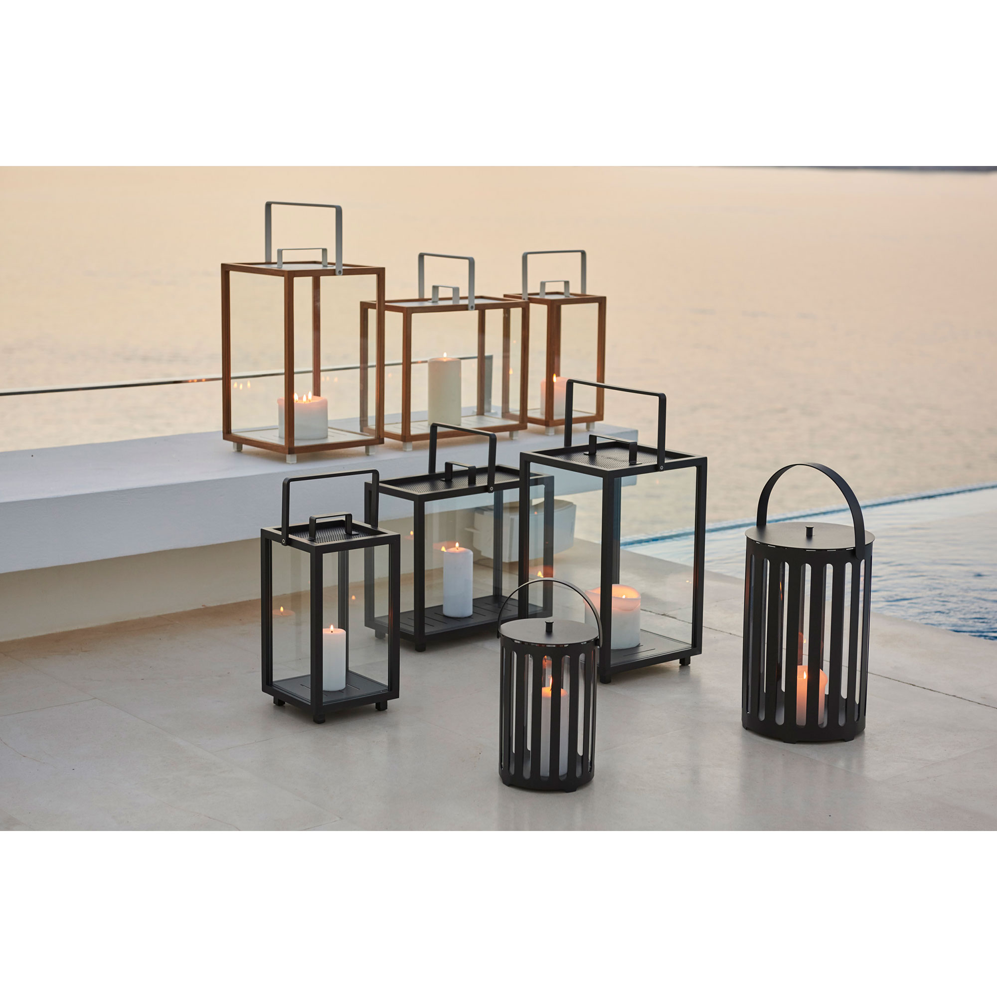 Cane-line Lighttube Large Lantern - Set of 2 | AuthenTEAK