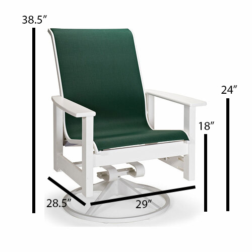 Telescope Casual Leeward Sling Swivel Rocker Lounge Chair | AuthenTEAK