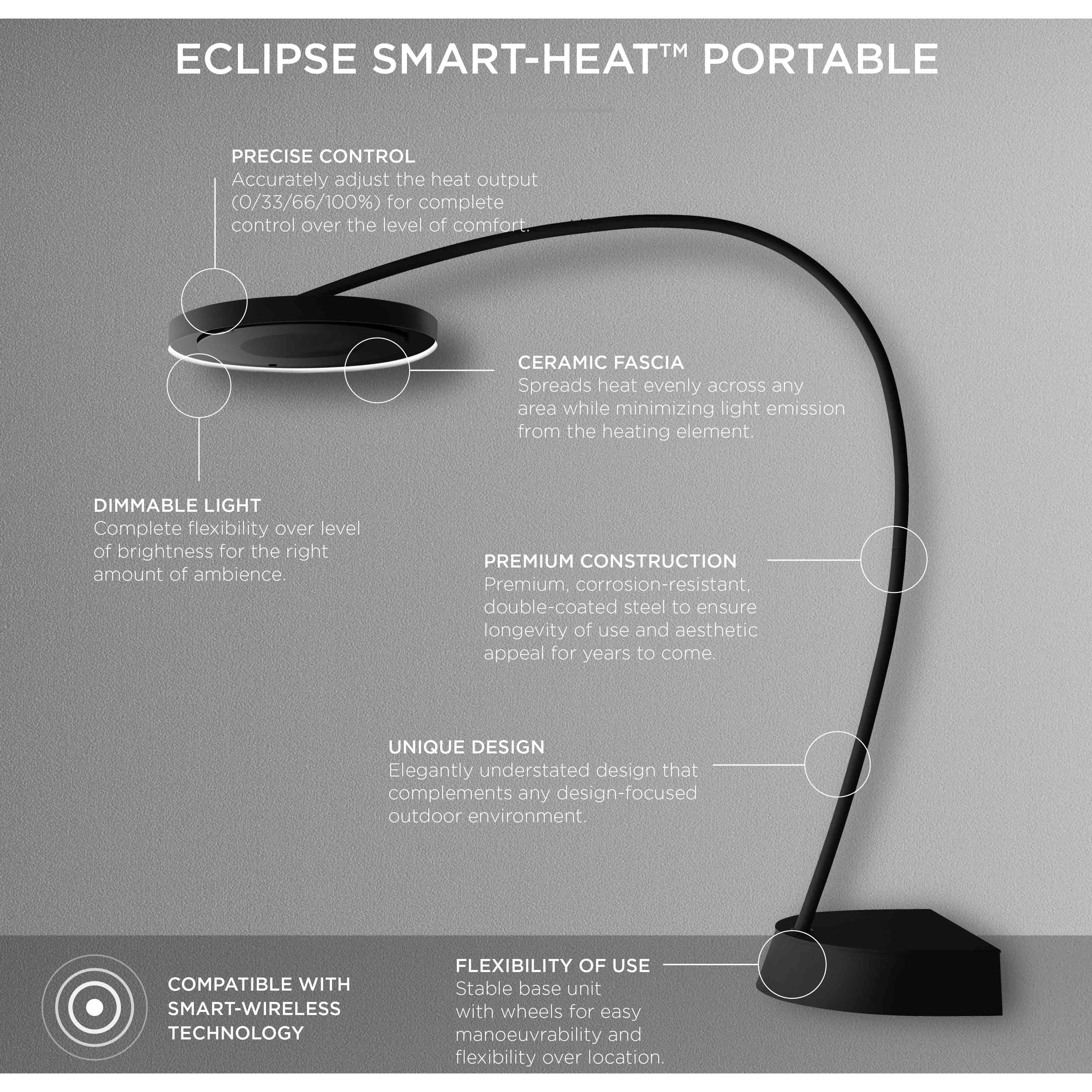 Bromic Heating Eclipse Smart-Heat Portable Electric Patio Heater with ...