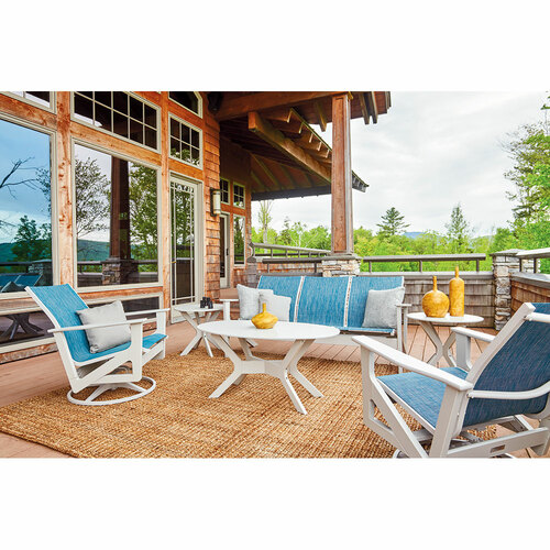 Telescope Casual Wexler Sling Swivel Rocker Lounge Chair | AuthenTEAK